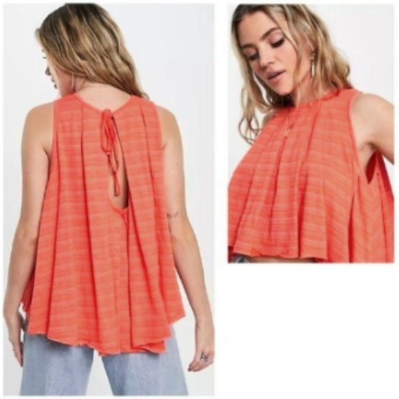 Free People | Tops | 28 Free People Orange Sleeveless Top | Poshmark